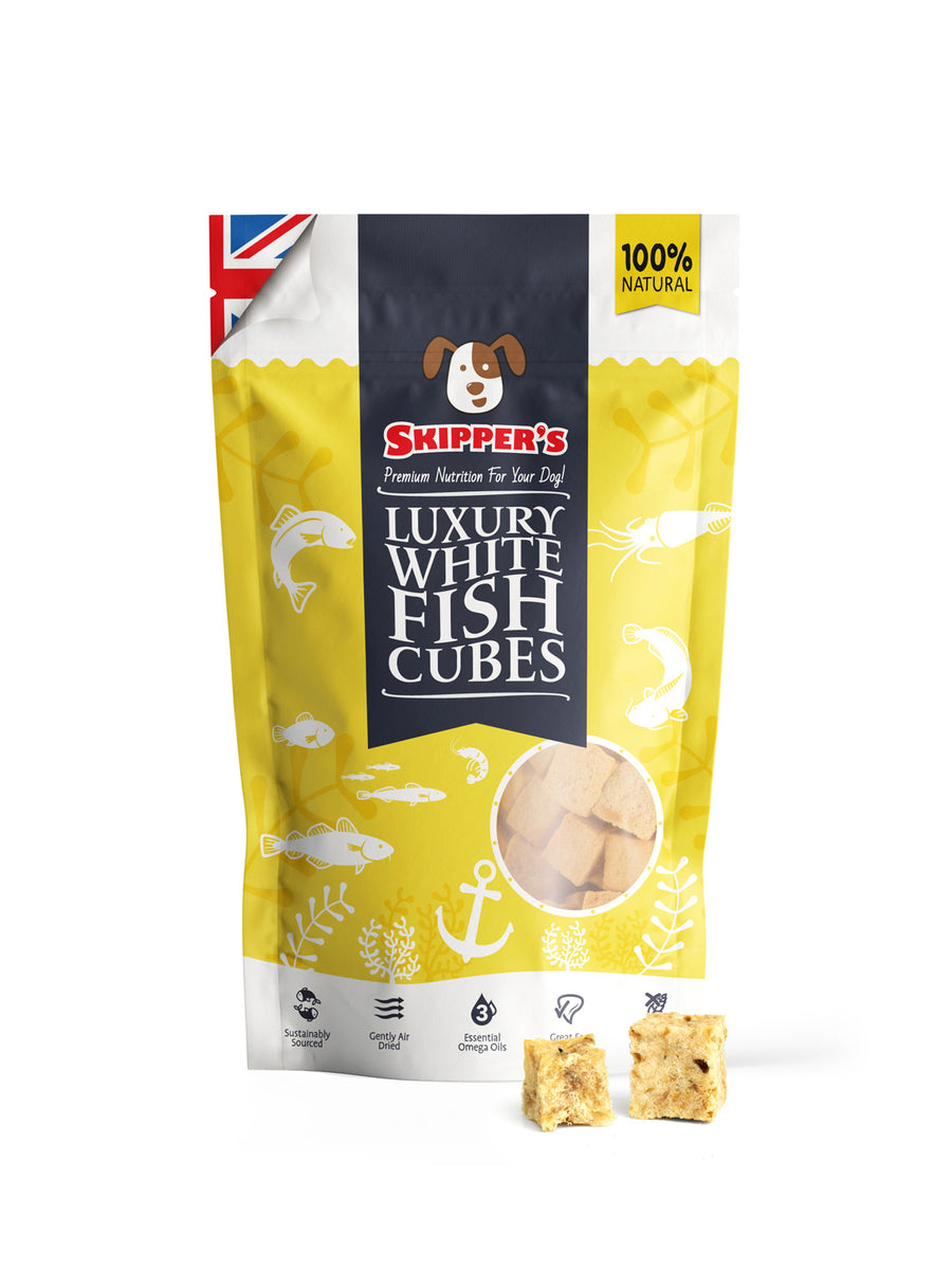 Luxury White Fish Cubes – Skipper's Pet Products